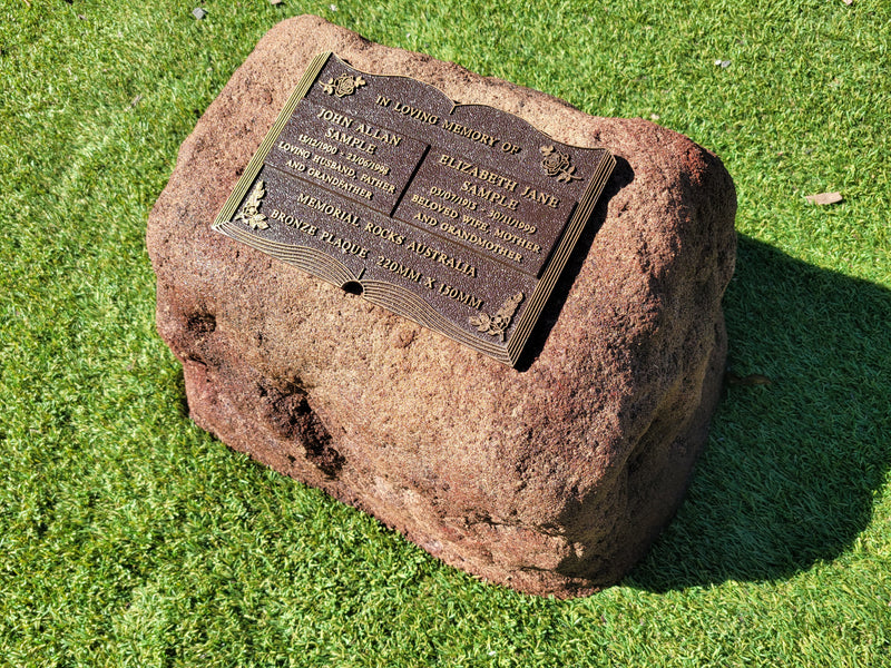 Memorial Rock Urn 1875 Large Double Brown – Memorial Rocks Australia