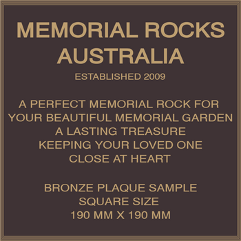 ALL BRONZE PLAQUES – Memorial Rocks Australia